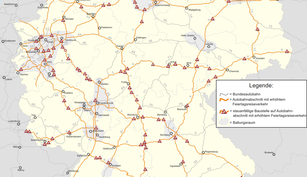 Autobahn GmbH rechnet mit einem der verkehrsreichsten Wochenenden des ...